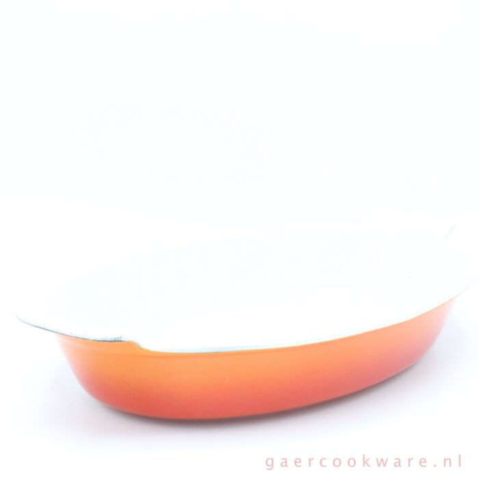 FE Belgium gietijzeren ovenschaal, oranje 28 cm • Gaer Cookware